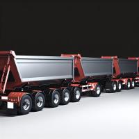 China 30 Payload Dump Truck Trailers with Jost 2 King Pin and High Payload Efficiency for sale