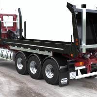 China 50T Load Capacity Jost 2 Tipper Trailer With HYVA Front Lift For Bulk Mine And Construction Cargos Transportation for sale