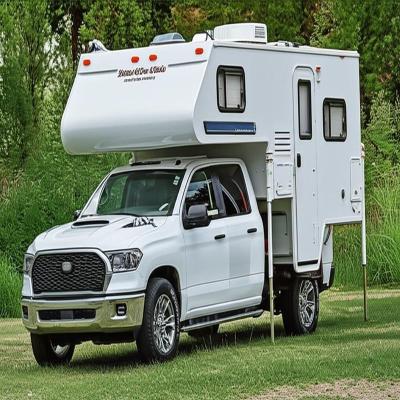 China Pickup Truck Camper Motorhomes with 20-40 Gallon Water Capacity and 8ft Cargo Box Interior Loading Limitation for sale