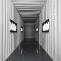 China Contianer Interior Loading Limitation Truck Camper Motorhomes with Windows Medium-mm 5x 550 HxW 900 and 20 T Max Payload for sale
