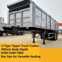 China U Type Tipper Truck Trailers 500mm Body Depth 8700*2300*1600 Box Size for Versatile Hauling for sale