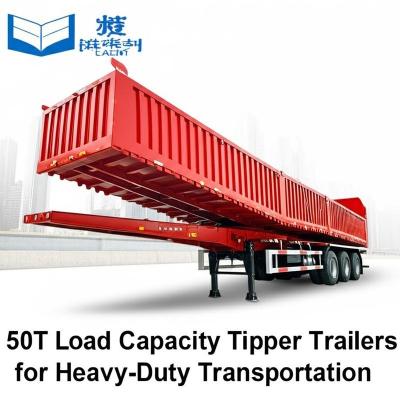 China 50T Load Capacity Tipper Truck Trailers for Heavy-Duty Transportation for sale