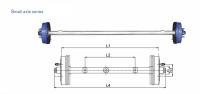China Drum Axles Small Trailer Axles 2T Truck Spare Parts , Truck Replacement Parts for sale