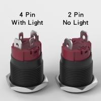 China 15A High Current Self-Locking LED Momentary Industrial Control Power Switch 16MM Alumina Push Button 1NO Waterproof IP65 Max for sale