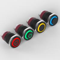 China 15A High Current Self-Locking LED Momentary Industrial Control Power Switch 16MM Alumina Push Button 1NO Waterproof IP65 Max for sale