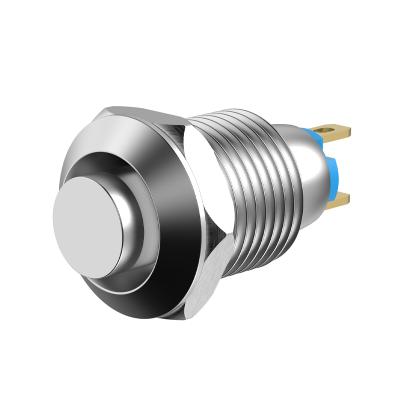 China Momentary Metal Push Button Switch 10MM 1NO High Head No LED Self-Reset Jog Switch Welding Foot for sale