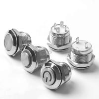 China Short-Throw Self-Reset Momentary 12mm LED  Metal Push Button Switch Waterproof IP65 for sale