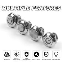 China Short-Throw Self-Reset Momentary 12mm LED  Metal Push Button Switch Waterproof IP65 for sale