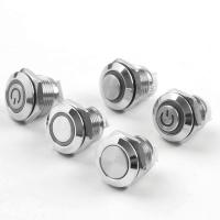 China Ultra Short 12mm Momentary LED Mini Push Button Switch Flat/High Head Waterproof Metal Design for sale