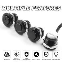 China 12mm  Oxidized Black Ultra-Short Quality Push Button Switch Factory With 3V6V12V24V Self-resetting for sale