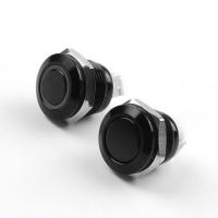China 12mm  Oxidized Black Ultra-Short Quality Push Button Switch Factory With 3V6V12V24V Self-resetting for sale