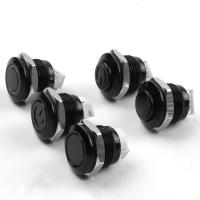 China 12mm  Oxidized Black Ultra-Short Quality Push Button Switch Factory With 3V6V12V24V Self-resetting for sale