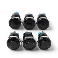 China 12mm Metal Push Button Switch Momentary 1NO Oxidized Black Shell With High/Flat Head  Power LED 6V 24V 220V Switch for sale