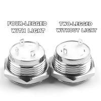 China Ultra-Thin 16mm Self-reset Micro-stroke Ultra-short IP65 Waterproof 1NO Silver Contacts Copper Nickel Plated Push Button Switch for sale