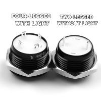 China 16mm Self-reset Micro-stroke Ultra-short Waterproof Metal Push Button Switch Oxidized Black 1NO for sale