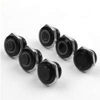 China 16mm Self-reset Micro-stroke Ultra-short Waterproof Metal Push Button Switch Oxidized Black 1NO for sale