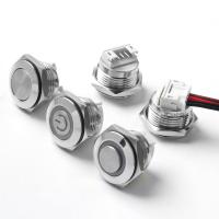 China Hot Selling  Waterproof Ultra Short Push Button Momentary 16mm Metal Push Button Switch Self-resetting for sale
