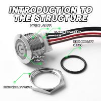 China Hot Selling  Waterproof Ultra Short Push Button Momentary 16mm Metal Push Button Switch Self-resetting for sale