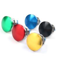China 16/19/22mm Stainless Steel Self-Resetting Push Button Switch IP65 Level 220V Max Voltage Mushroom Head Screw Foot 1NO Switch for sale