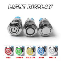 China 12mm Waterproof IP65 Push Button Switch Self-Locking 1NO High Level Flat Head/High Head On-Off Operation for sale