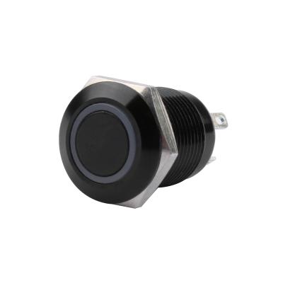 China 12v/24v/220v Waterproof Momentary Ring Light Aluminium Alloy Push Button IP65 Electronic Structure 3A Max. Current 250V Max. for sale