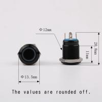 China 12v/24v/220v Waterproof Momentary Ring Light Aluminium Alloy Push Button IP65 Electronic Structure 3A Max. Current 250V Max. for sale