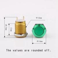 China Blue/Red /Yellow/Green/Black/Silver Momentary Wholesale High Quality 12 Half Oxygen Push Button Switch for sale