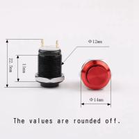 China Blue/Red /Yellow/Green/Black/Silver Momentary Wholesale High Quality 12 Half Oxygen Push Button Switch for sale