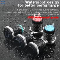 China YZ 12mm Metal Push Button Switch Momentary 1NO Oxidized Black Shell High/Flat Head IP65 3A 4-Pin Power LED 6V-220V 100000 for sale