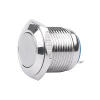 China 16mm Momentary IP65 3A 250V Electronic SPDT 12V Stainless Steel 1NO Car Doorbell Push Button Switch for sale