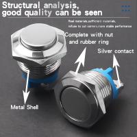 China 16MM Metal Push Button Switch No LED Self-Reset Momentary With Screw Foot Welding Foot High/Flat/Ball Head 1NO Jog Switch for sale
