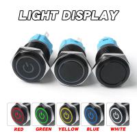 China IP65 Waterproof Oxidation Black Switch  16mm Button Metal Push Button Led Push Button Light for sale