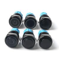 China IP65 Waterproof Oxidation Black Switch  16mm Button Metal Push Button Led Push Button Light for sale