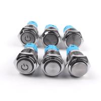 China 16mm Metal Push Button Switch High/Flat Head Led 3Pin/5Pin Metal Momentary  Switch Push Button Switches for sale