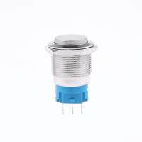 China HONGYE HYBD19-PS Dia 19mm Stainless Steel Waterproof Push Button 3 Pin 1NO1NC IP65 Self-Locking Electronic Structure 250V LED for sale
