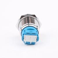 China HONGYE HYBD19-PS Dia 19mm Stainless Steel Waterproof Push Button 3 Pin 1NO1NC IP65 Self-Locking Electronic Structure 250V LED for sale