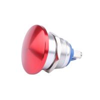 China 19mm Stainless Steel Electronic Momentary Switch Explosion Proof Mushroom Head Oxidation IP65 Level 250V Max Voltage 1NO 4A for sale