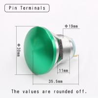 China 19mm Stainless Steel Electronic Momentary Switch Explosion Proof Mushroom Head Oxidation IP65 Level 250V Max Voltage 1NO 4A for sale