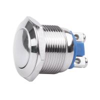 China 19mm Stainless Steel Electronic Flush Head 1NO Push Button Switch Momentary Reset IP65 3A Max. Current 250V Max. Voltage for sale