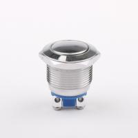 China 19mm Stainless Steel Electronic Flush Head 1NO Push Button Switch Momentary Reset IP65 3A Max. Current 250V Max. Voltage for sale