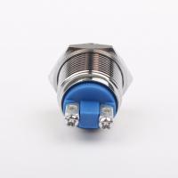 China 19mm Stainless Steel Electronic Flush Head 1NO Push Button Switch Momentary Reset IP65 3A Max. Current 250V Max. Voltage for sale