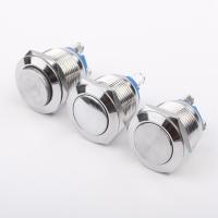 China 19mm Stainless Steel Electronic Flush Head 1NO Push Button Switch Momentary Reset IP65 3A Max. Current 250V Max. Voltage for sale