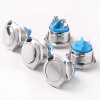 China 19MM Metal Push Button Switch With Screw Foot Welding Foot No LED Self-Reset Momentary High/Flat/Ball Head 1NO Jog Switch for sale