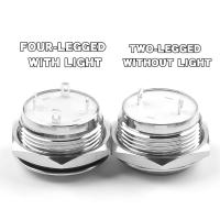 China 19mm IP65 Waterproof Metal Button Switch Self-Resetting 1NO Flat Head/High Head Push Button Switches for sale