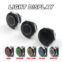 China Push Button Switch Ultra Short Waterproof Self-Reset Momentary 19mm Oxidation Black IP65 for sale