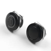 China Push Button Switch Ultra Short Waterproof Self-Reset Momentary 19mm Oxidation Black IP65 for sale