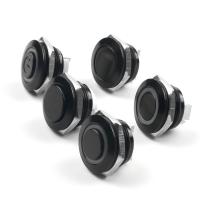 China Push Button Switch Ultra Short Waterproof Self-Reset Momentary 19mm Oxidation Black IP65 for sale