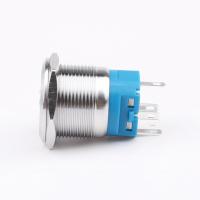 China 12v24v220v Momentary Waterproof  Stainless Steel Power LED22mm Momentary Push Button for sale