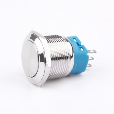 China Self-Latching Stainless Steel Push Button Switch Waterproof IP66 IK09 22mm Max. Voltage 250v for sale