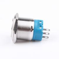 China Self-Latching Stainless Steel Push Button Switch Waterproof IP66 IK09 22mm Max. Voltage 250v for sale